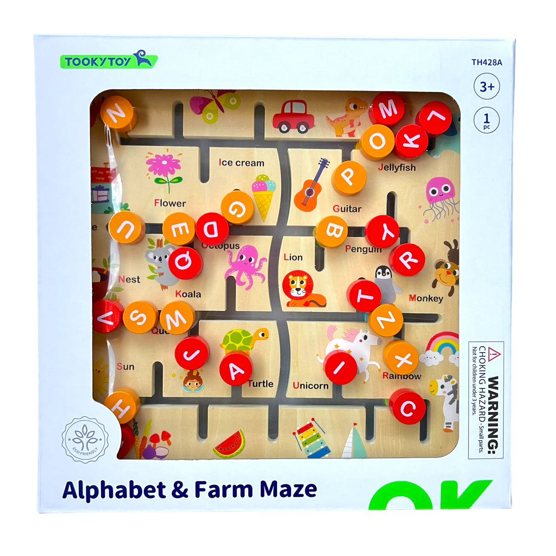 TABLERO LABERINTO ABC GRANJA - ALPHABET & FARM MAZE - TOOKY TOY – IMAGIQ
